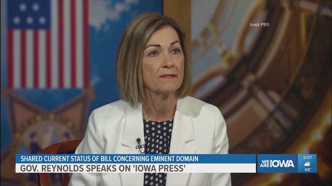 Gov. Kim Reynolds discusses eminent domain bill on 'Iowa Press ...