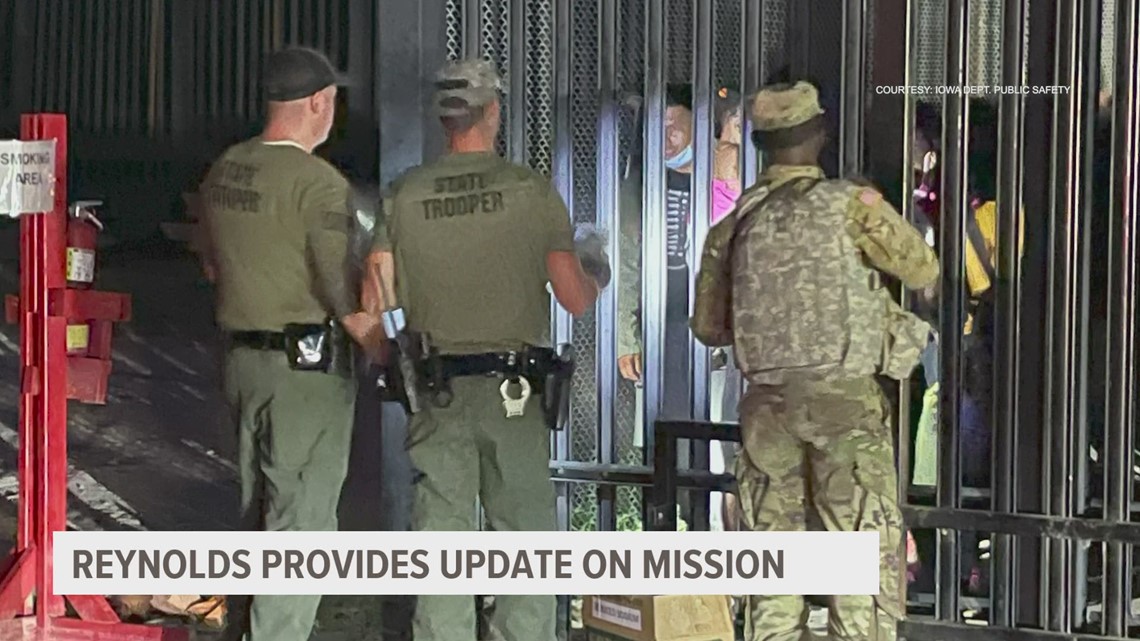 Gov. Reynolds, Iowa Department of Public Safety detail troopers ...