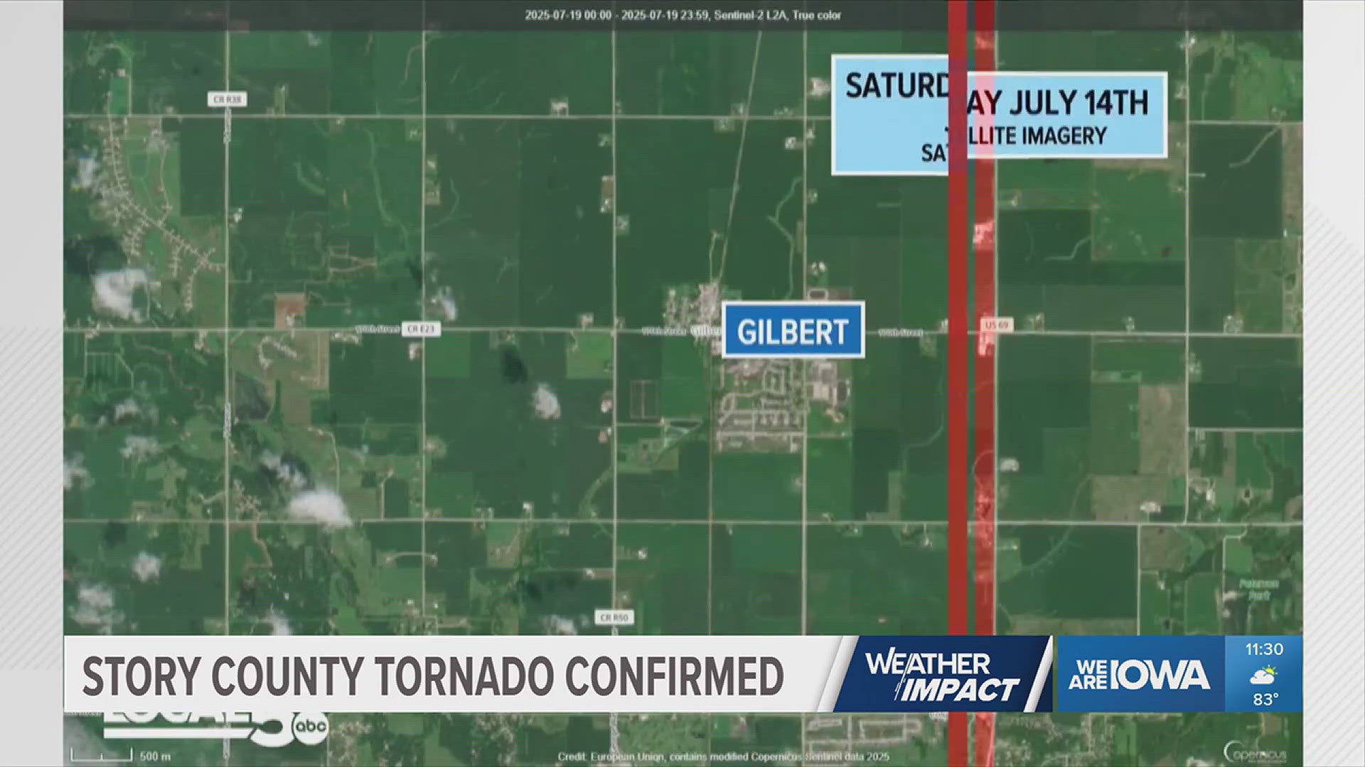 Story County tornado confirmed, damage visible from space | weareiowa.com