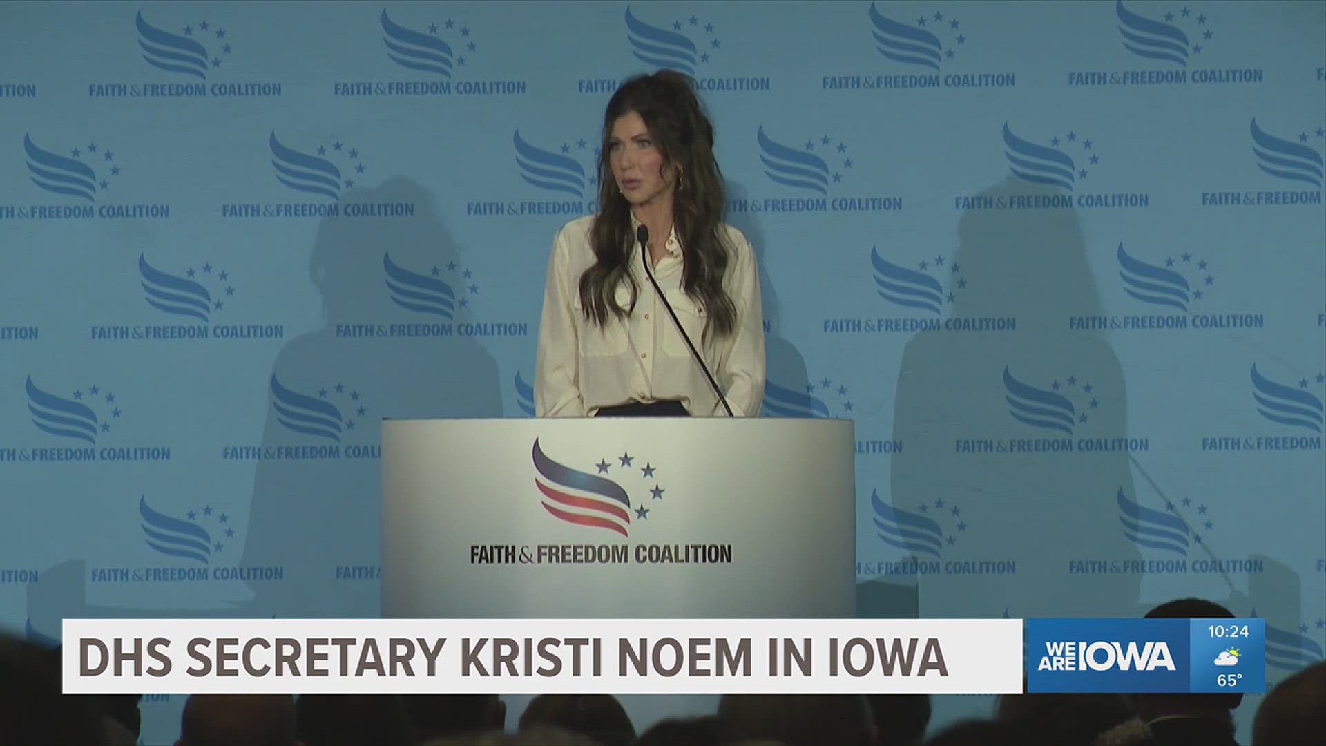 Secretary of Homeland Security Kristi Noem speaks in Iowa | weareiowa.com