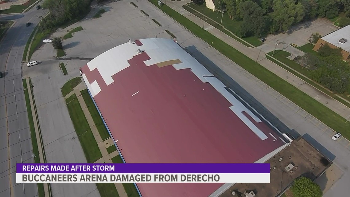 Here's what the Bucs Arena looks like 1 year after the derecho ...