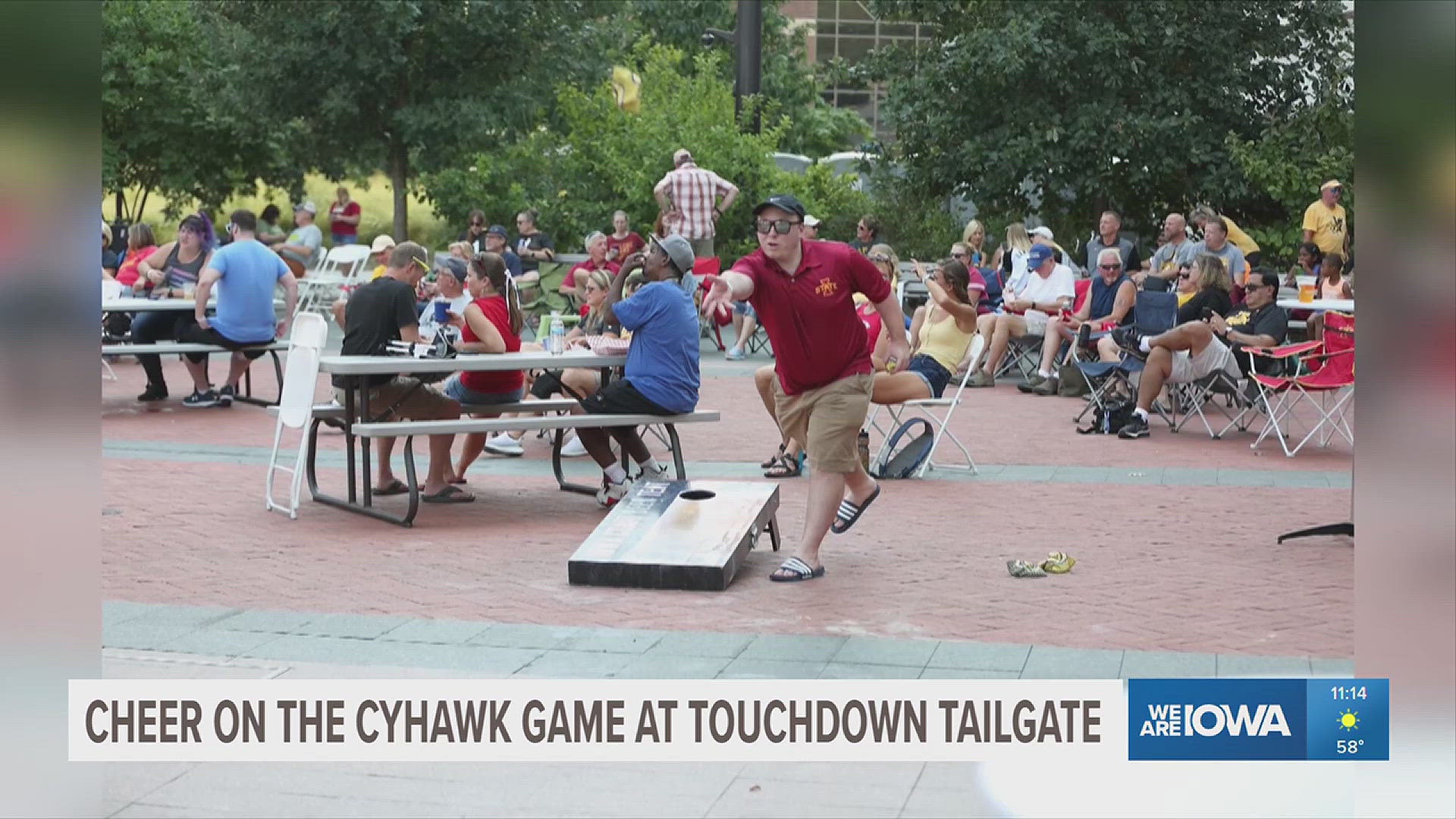 Cy-Hawk watch party: Touchdown Tailgate at Cowles Commons | weareiowa.com