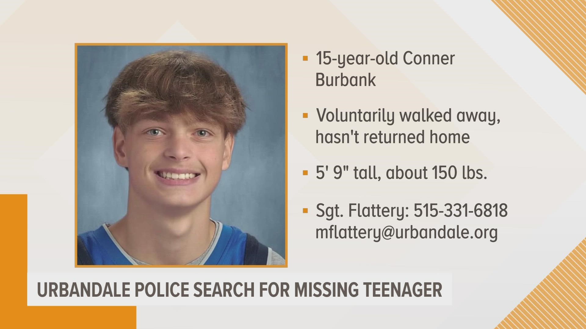 Urbandale police searching for missing teenager | weareiowa.com