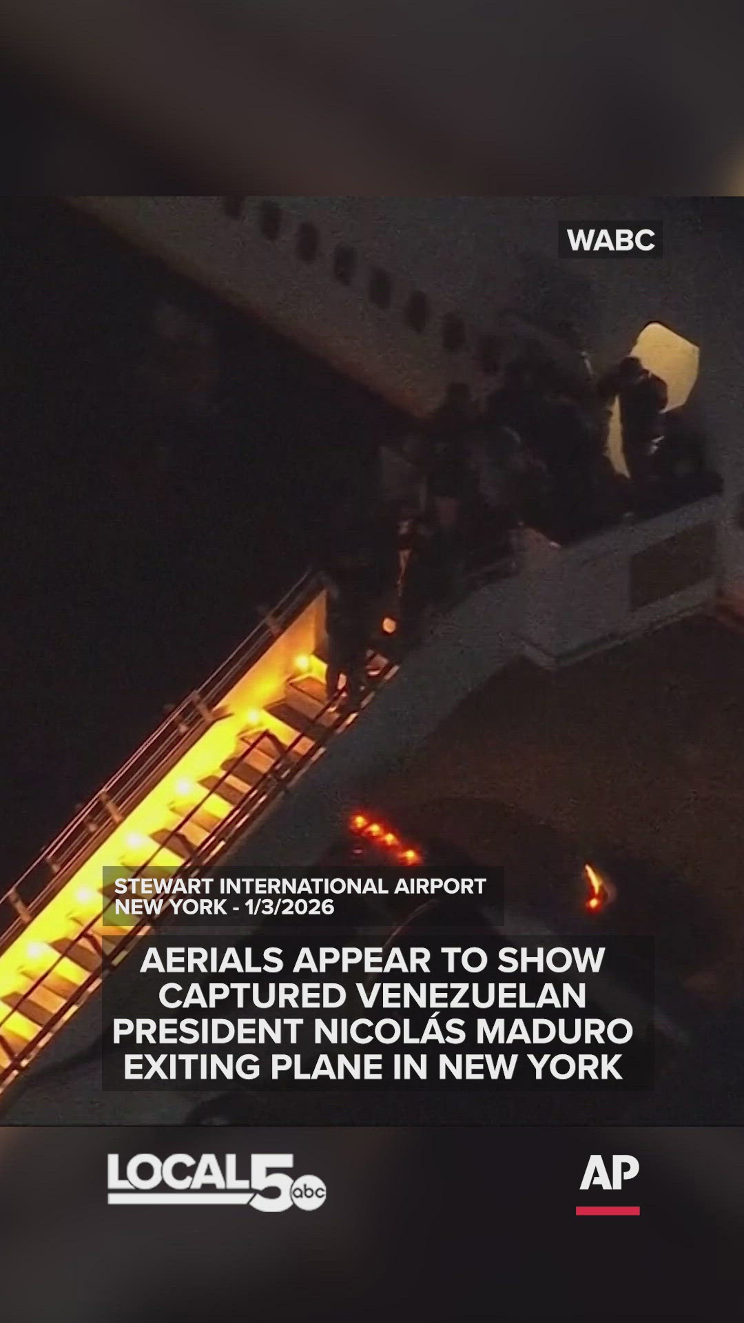 Aerials appear to show captured Venezuelan President Nicolás Maduro ...