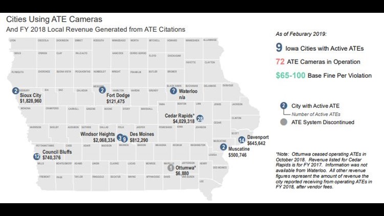 LOOK: Which Iowa cities use automated traffic enforcement devices ...