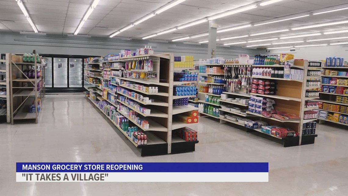 'It takes a village': Manson grocery store reopens as nonprofit ...