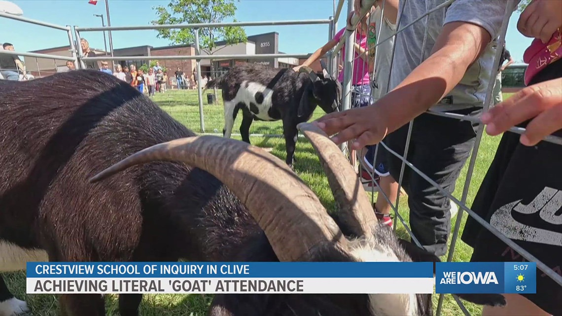 Clive school celebrates 'GOAT' student attendance | weareiowa.com