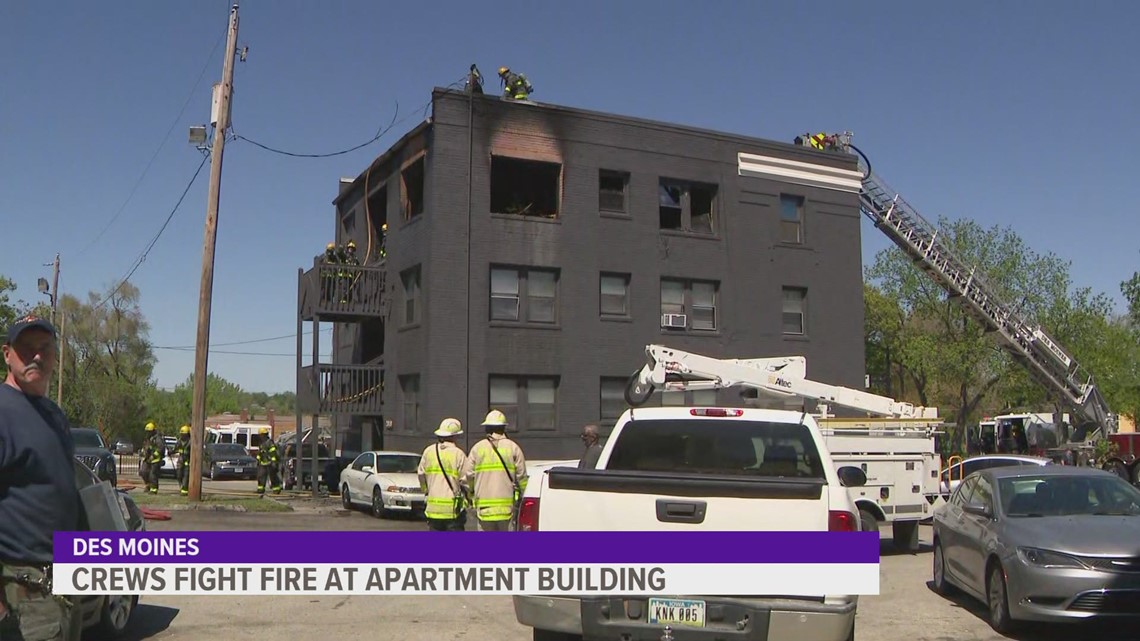 Des Moines firefighters respond to apartment fire on 6th Avenue ...