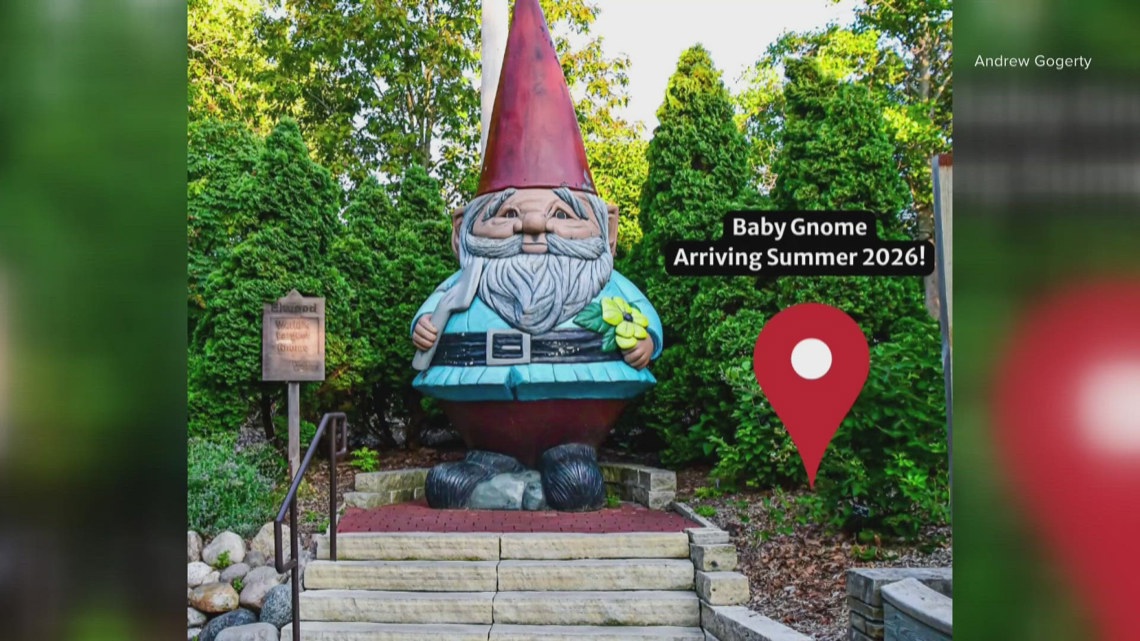 Baby gnome to join world's largest concrete gnome at Reiman Gardens ...