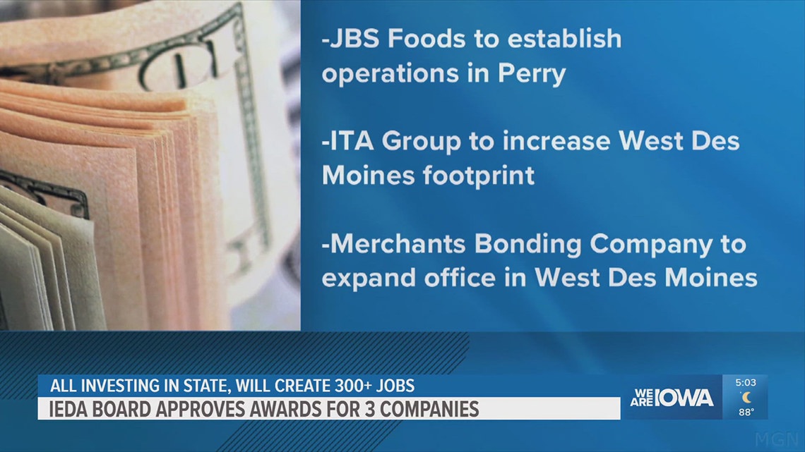 Iowa Economic Development Authority approves awards for 3 companies ...
