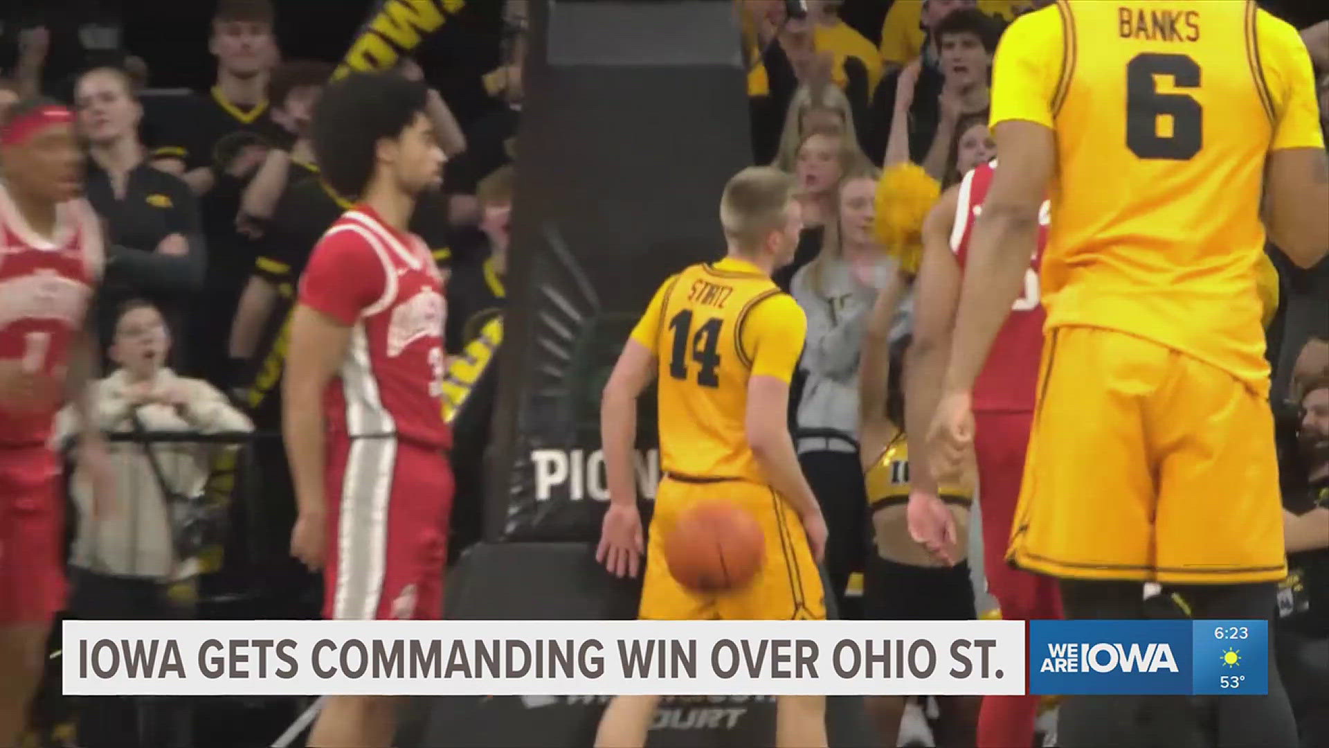 Stirtz scores 22, Folgueiras adds 20 to help Iowa beat Ohio State 74-57 ...