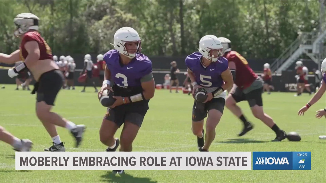 Southeast Polk's own Connor Moberly embraces backup QB role for Iowa ...