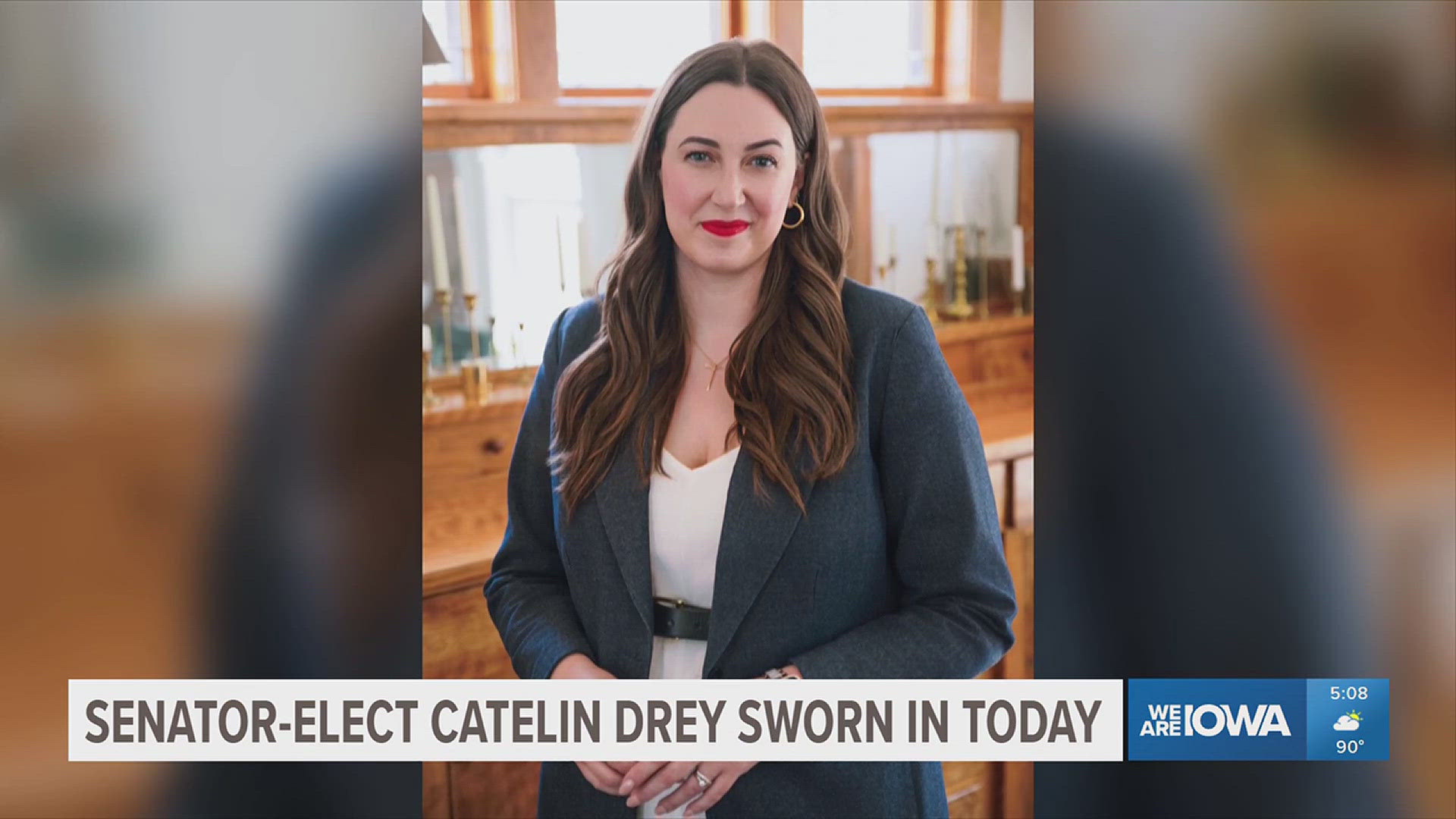 Catelin Drey sworn in as Iowa senator, officially ends GOP supermajority in state senate ...