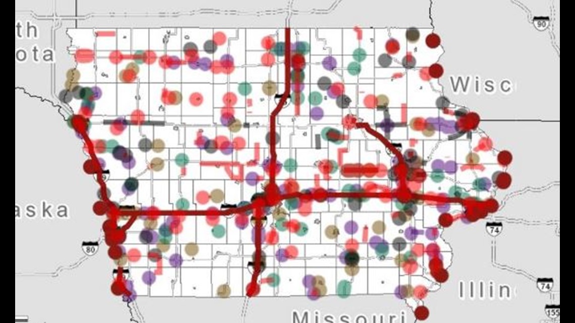 Map shows major highway projects | weareiowa.com