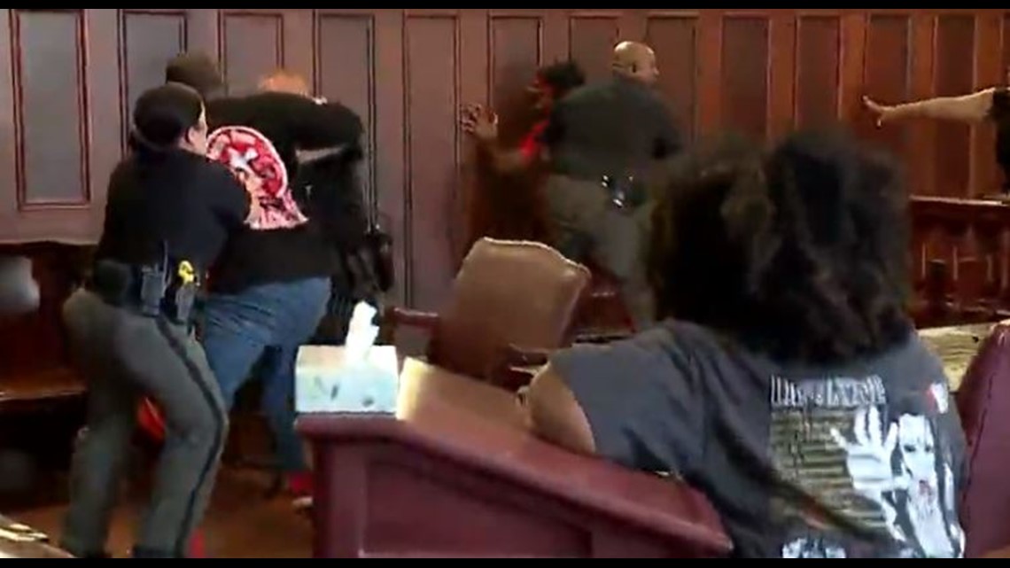 Watch: Fight breaks out at Youngstown murder sentencing, family member ...