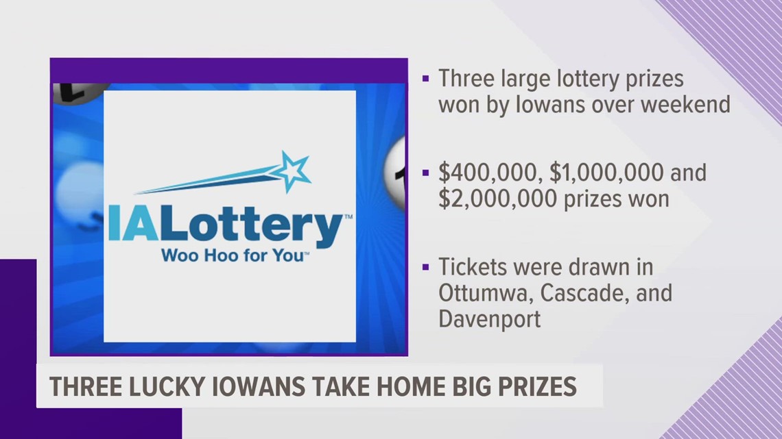 Iowa Lottery announces winning $1M ticket in Davenport, $2M ticket in ...