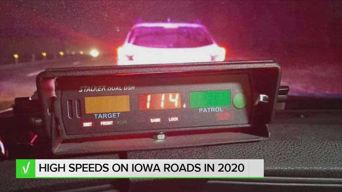 2020 broke records on highway speeding, Iowa State Patrol says ...