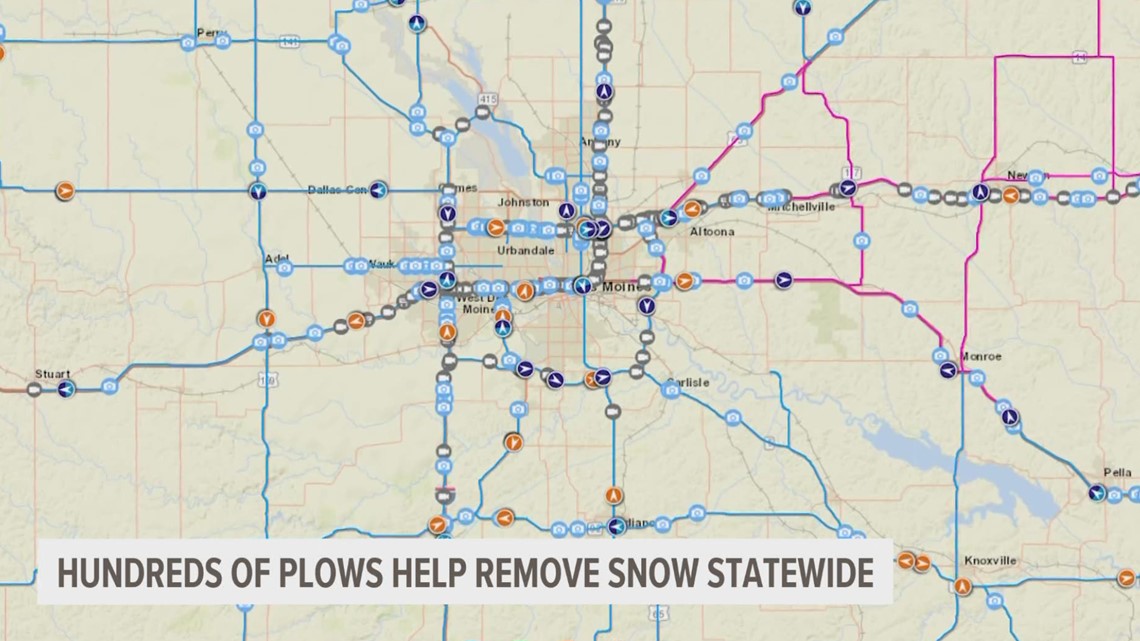 Iowa DOT, Des Moines Public Works busy clearing roads following Tuesday ...