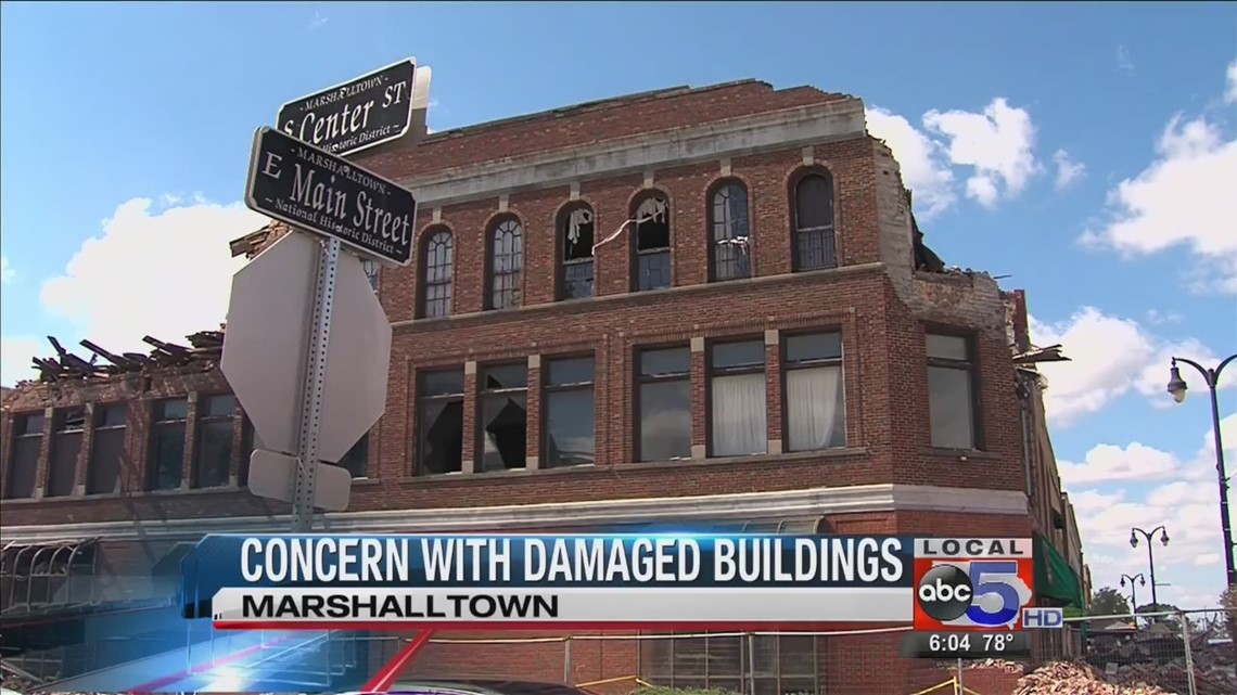 Concerns with damaged buildings in Marshalltown | weareiowa.com