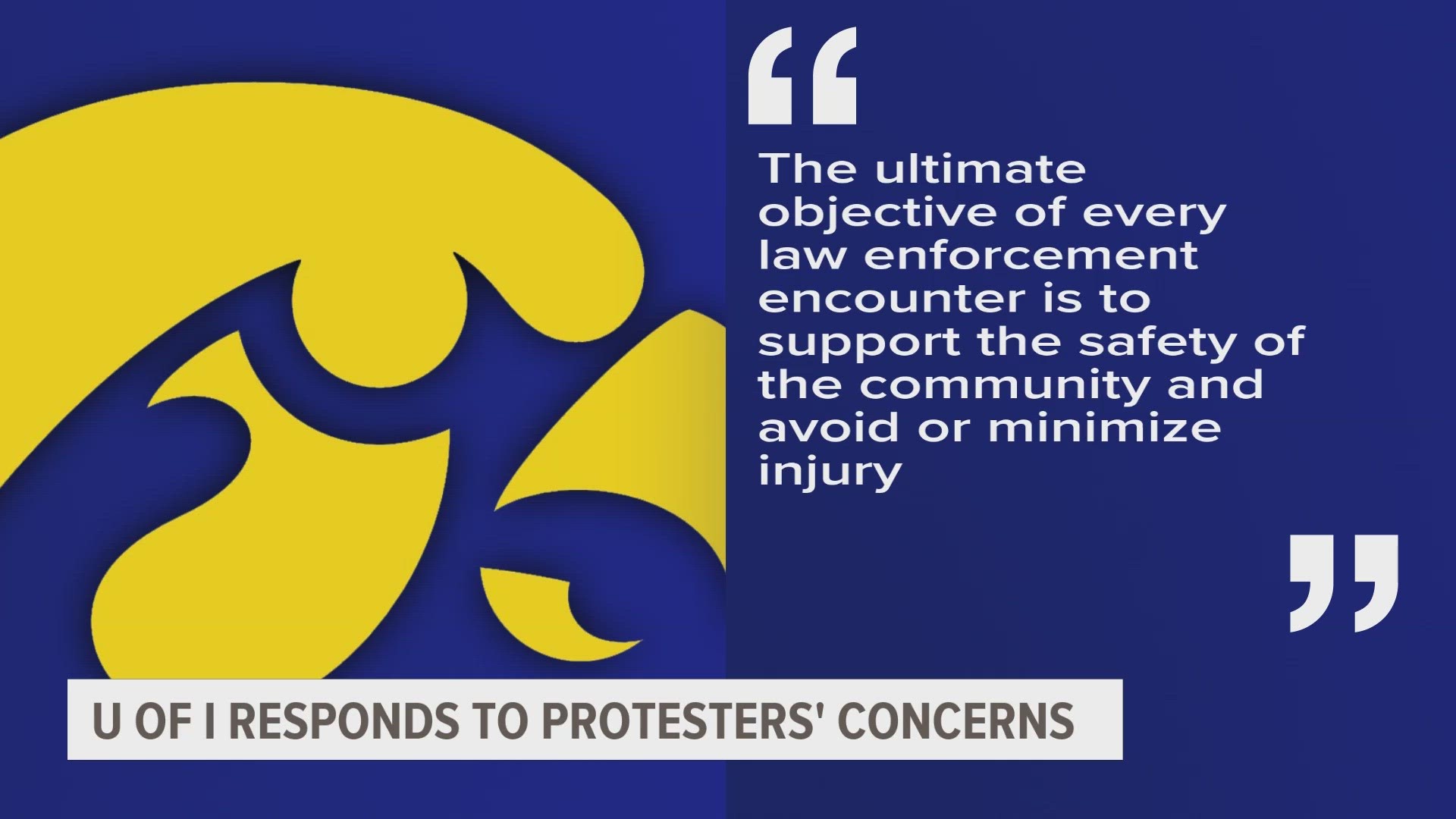 University of Iowa police respond to protesters' concerns | weareiowa.com