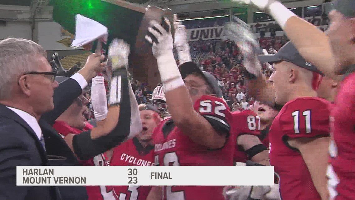 Iowa Class 3A football: Harlan defeats Mount Vernon 30-23 | weareiowa.com