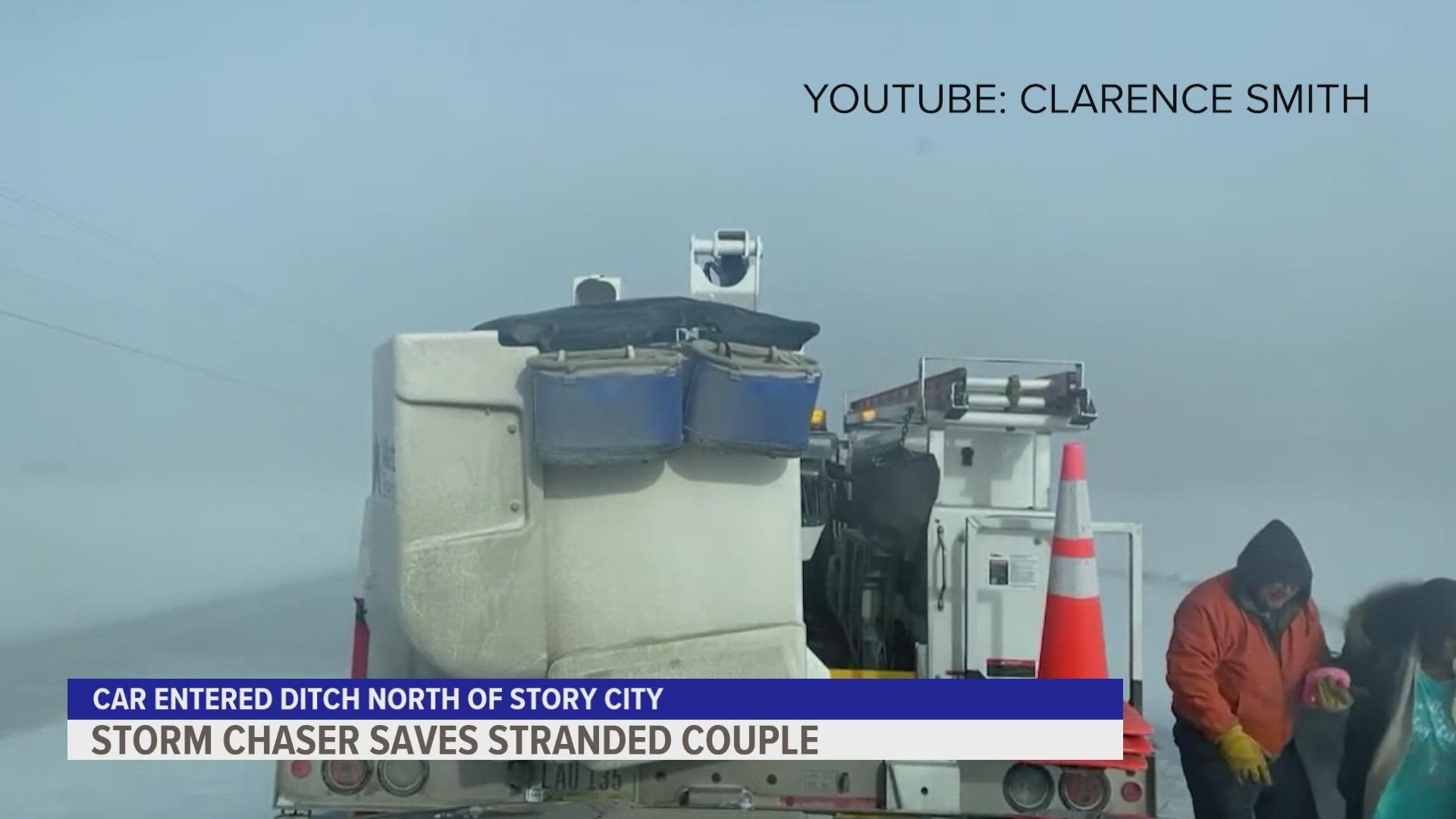 Iowa storm chaser saves stranded couple during winter storm | weareiowa.com
