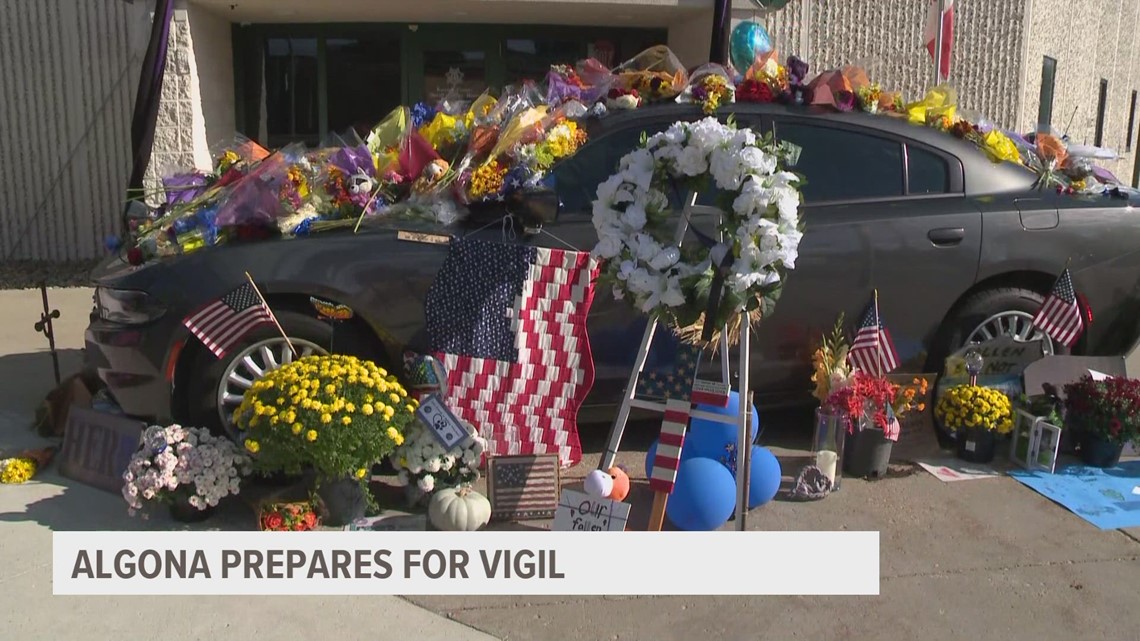 Algona hosts vigil remembering Ofc. Kevin Cram | weareiowa.com