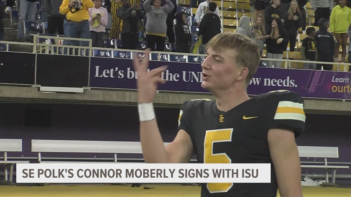 Southeast Polk's Connor Moberly signs with Iowa State | weareiowa.com