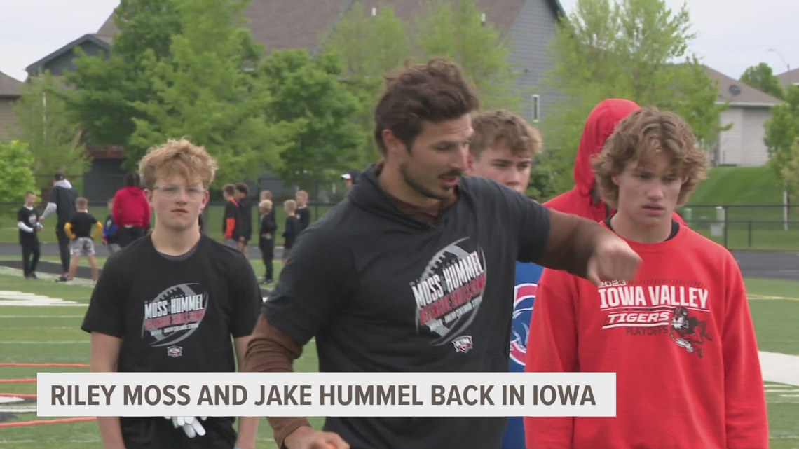 NFL players Riley Moss, Jake Hummel giving back to Iowa community ...