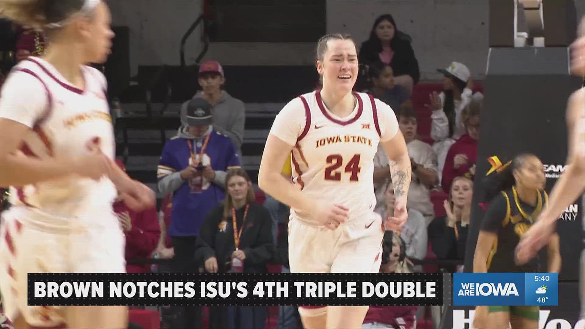 No. 16 Iowa State rolls past Norfolk State 98-52, Addy Brown has triple ...