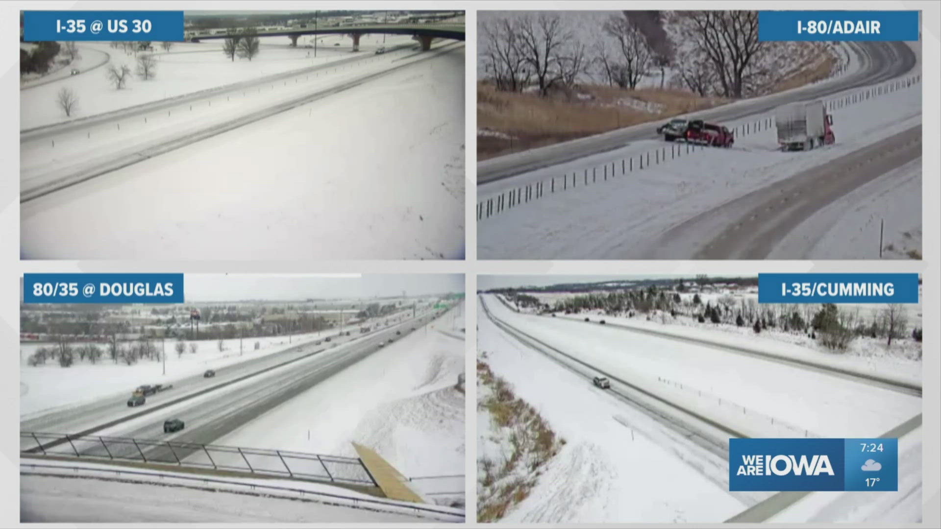Crashes reported across the state after overnight snow covers roads ...