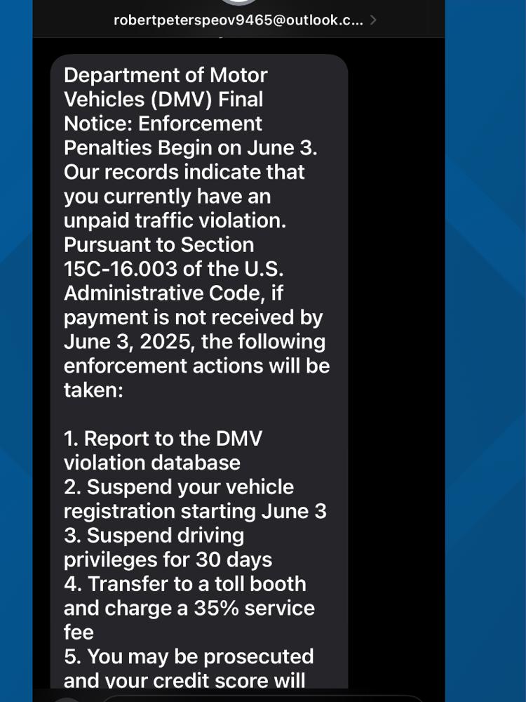 Iowa DOT issues warning about traffic violation scam text | weareiowa.com