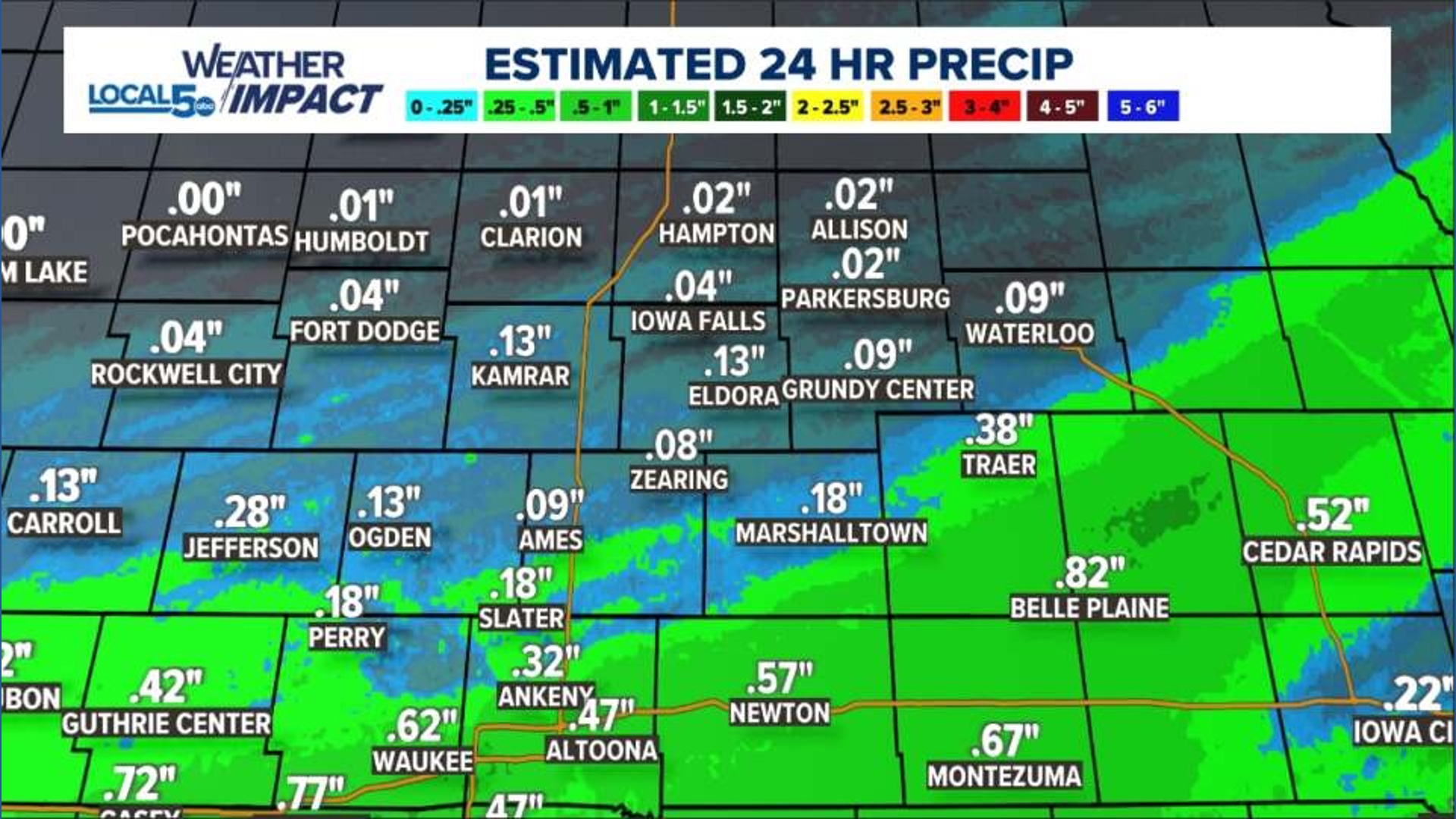How much rain did we get in Des Moines, central Iowa? Monday rainfall ...
