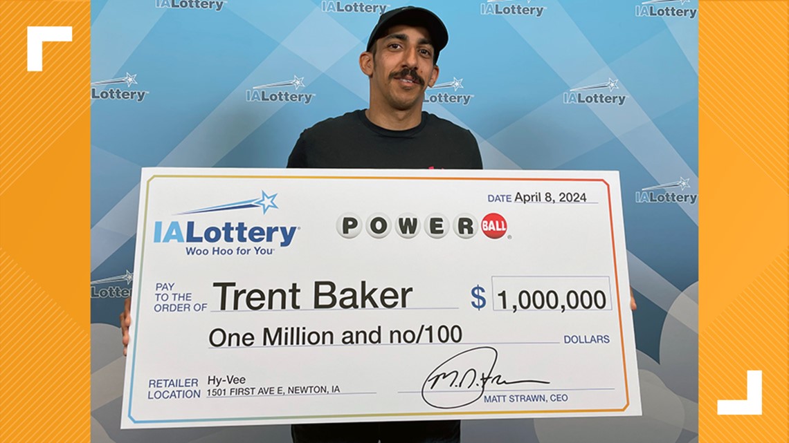 Trent Baker wins $1 million Powerball jackpot in Newton, Iowa ...