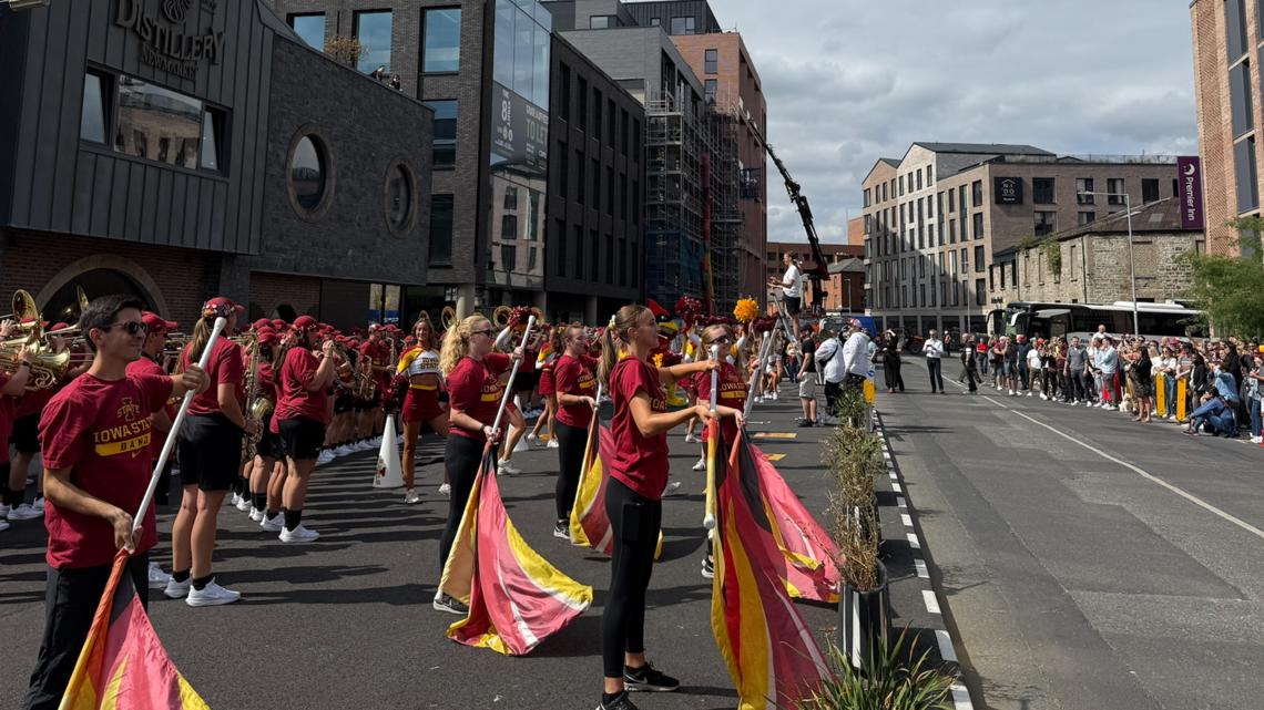 Iowa State band preps for historic Dublin halftime show | weareiowa.com
