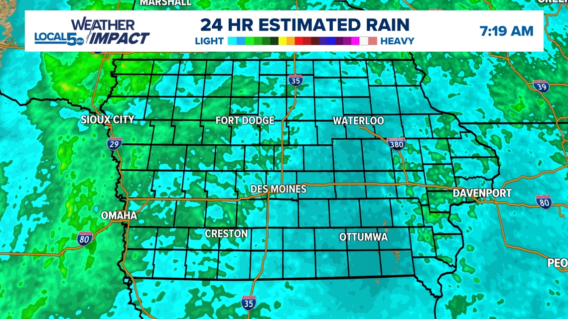 Rainfall totals for Nov. 18 in central Iowa, Des Moines | weareiowa.com