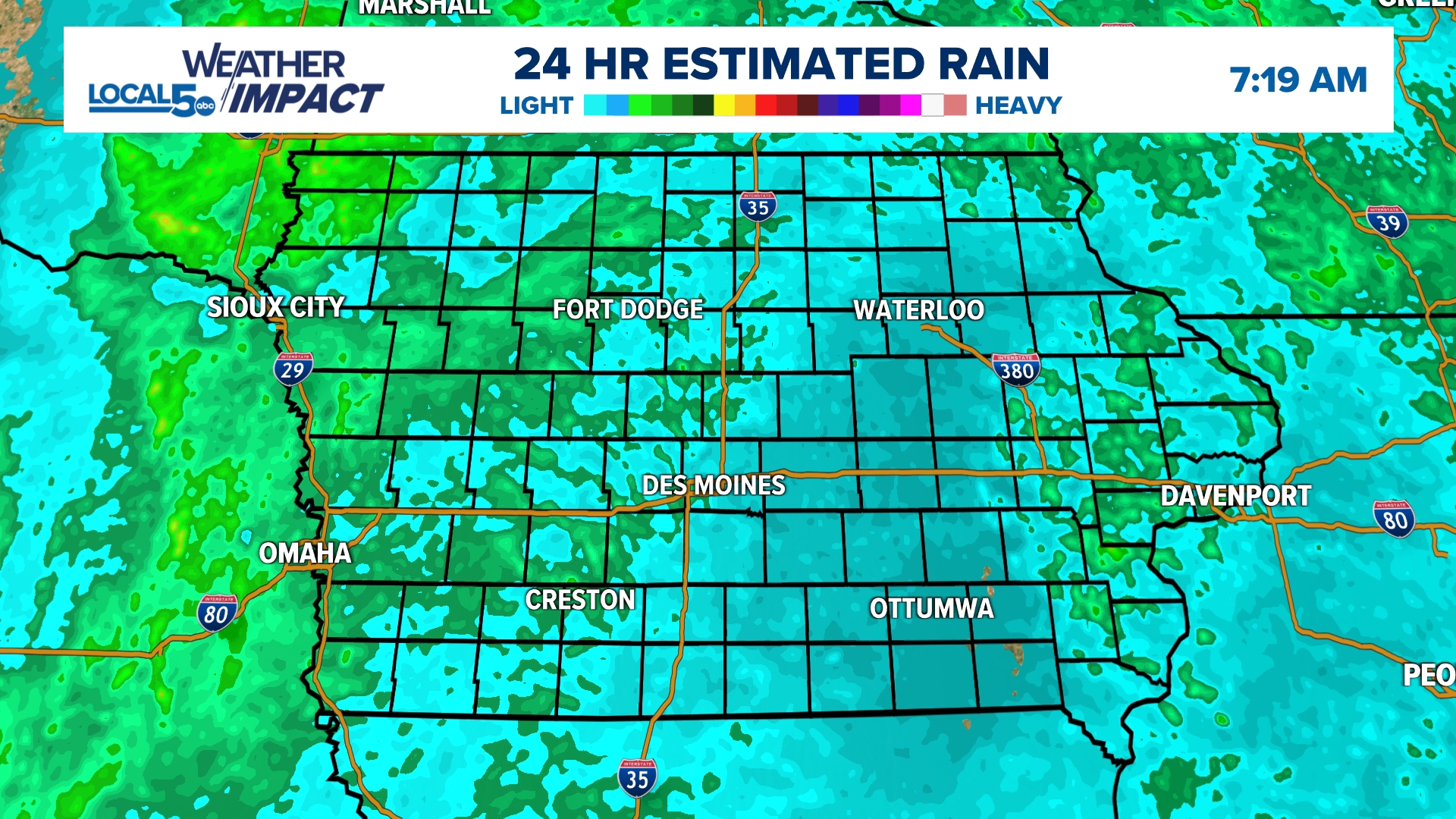 Rainfall totals for Nov. 18 in central Iowa, Des Moines | weareiowa.com