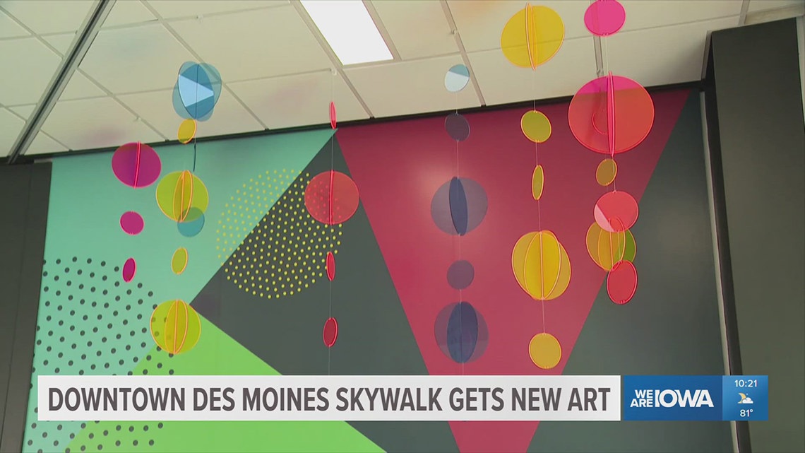 Downtown Des Moines skywalk receives makeover. What does it look like ...