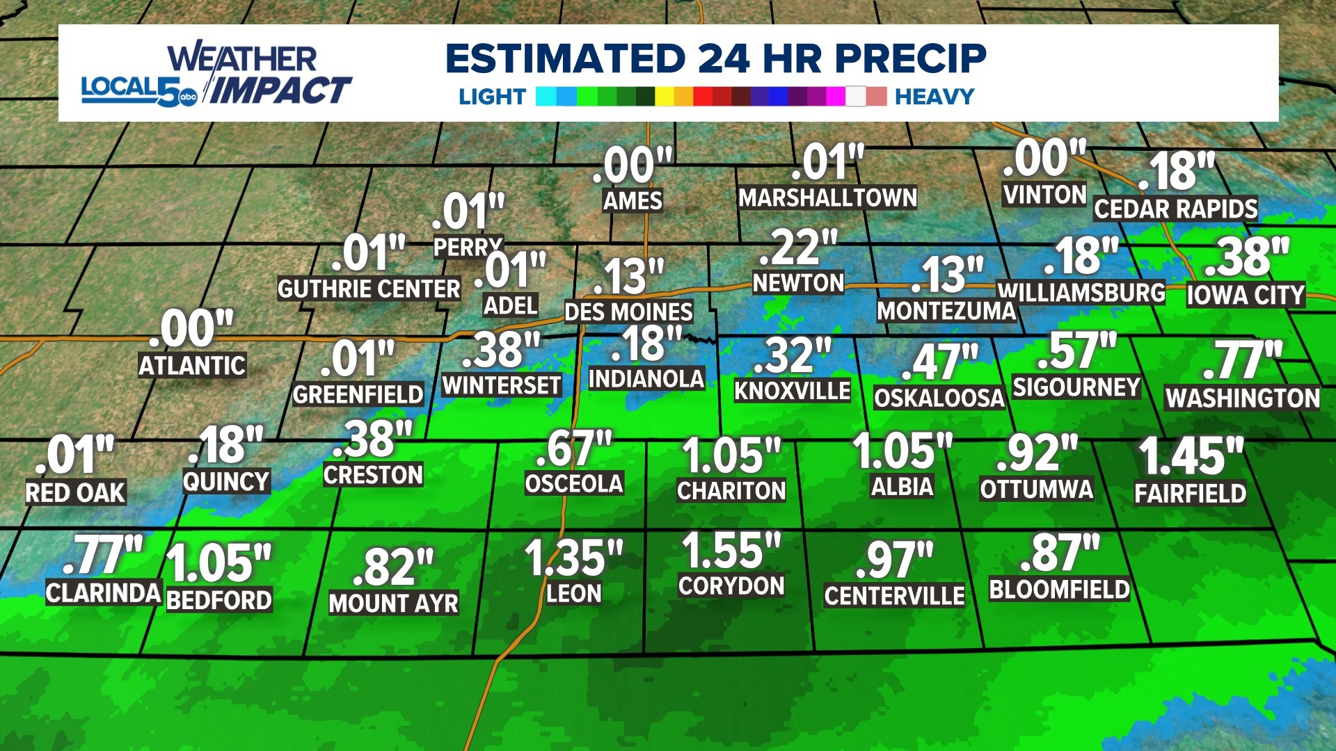 Iowa rain totals: Here's how much rain Centerville, Corydon received ...
