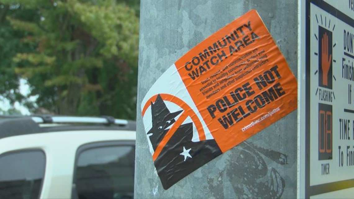Anti-police signs litter Drake Neighborhood | weareiowa.com