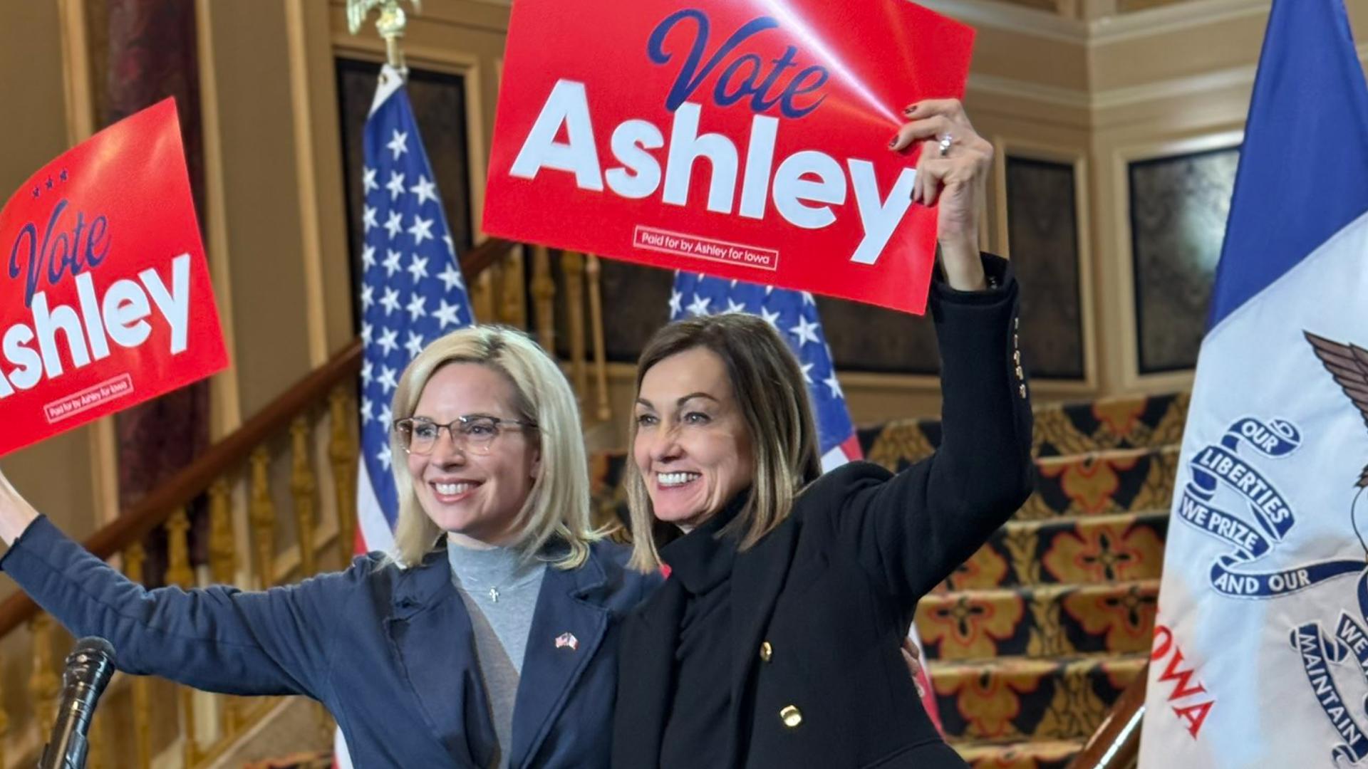 Gov. Kim Reynolds endorses Rep. Ashley Hinson for US Senate | weareiowa.com