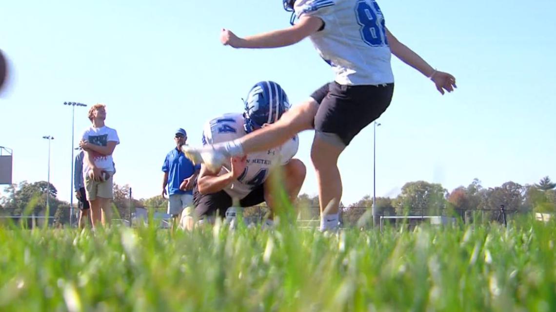 Meet Katie Lindsay, the record-breaking kicker for Van Meter football ...