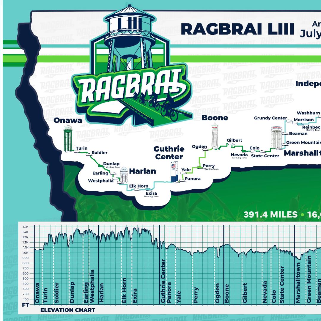 RAGBRAI officials reveal full route for 2026 ride | wqad.com