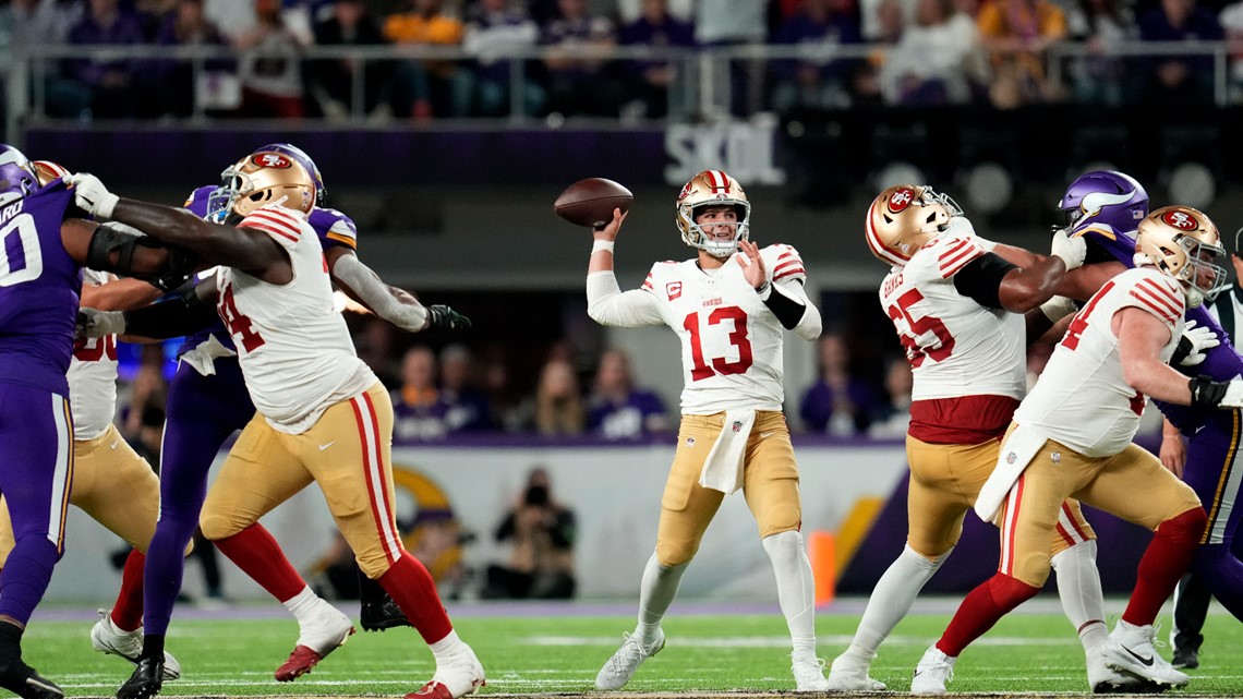 Brock Purdy in concussion protocol following MNF loss to Vikings ...