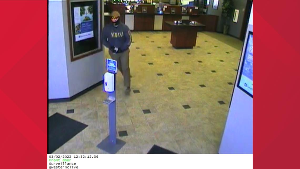 Have you seen this man? Clive PD searching for suspect in bank robbery ...