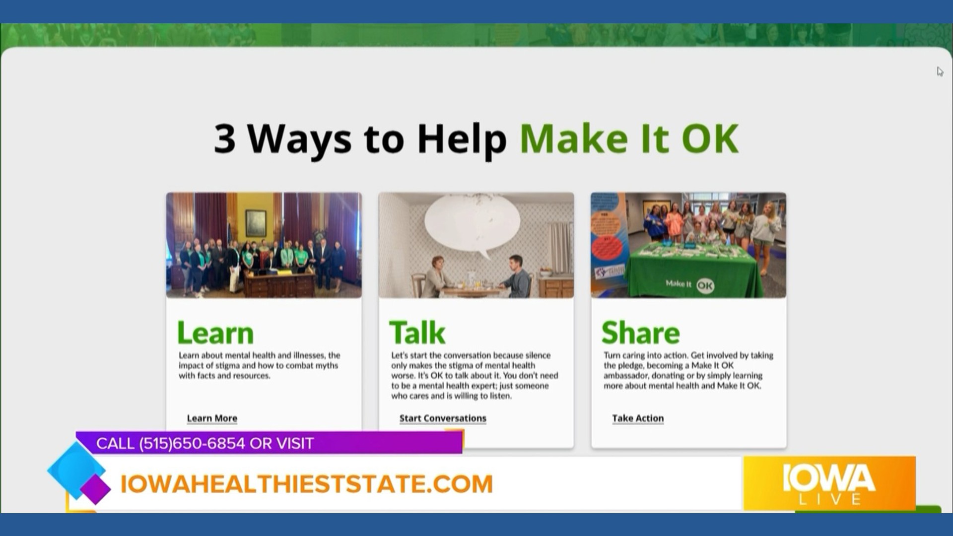 Wear GREEN on Thursday to "Make it OK" and support Mental Health ...