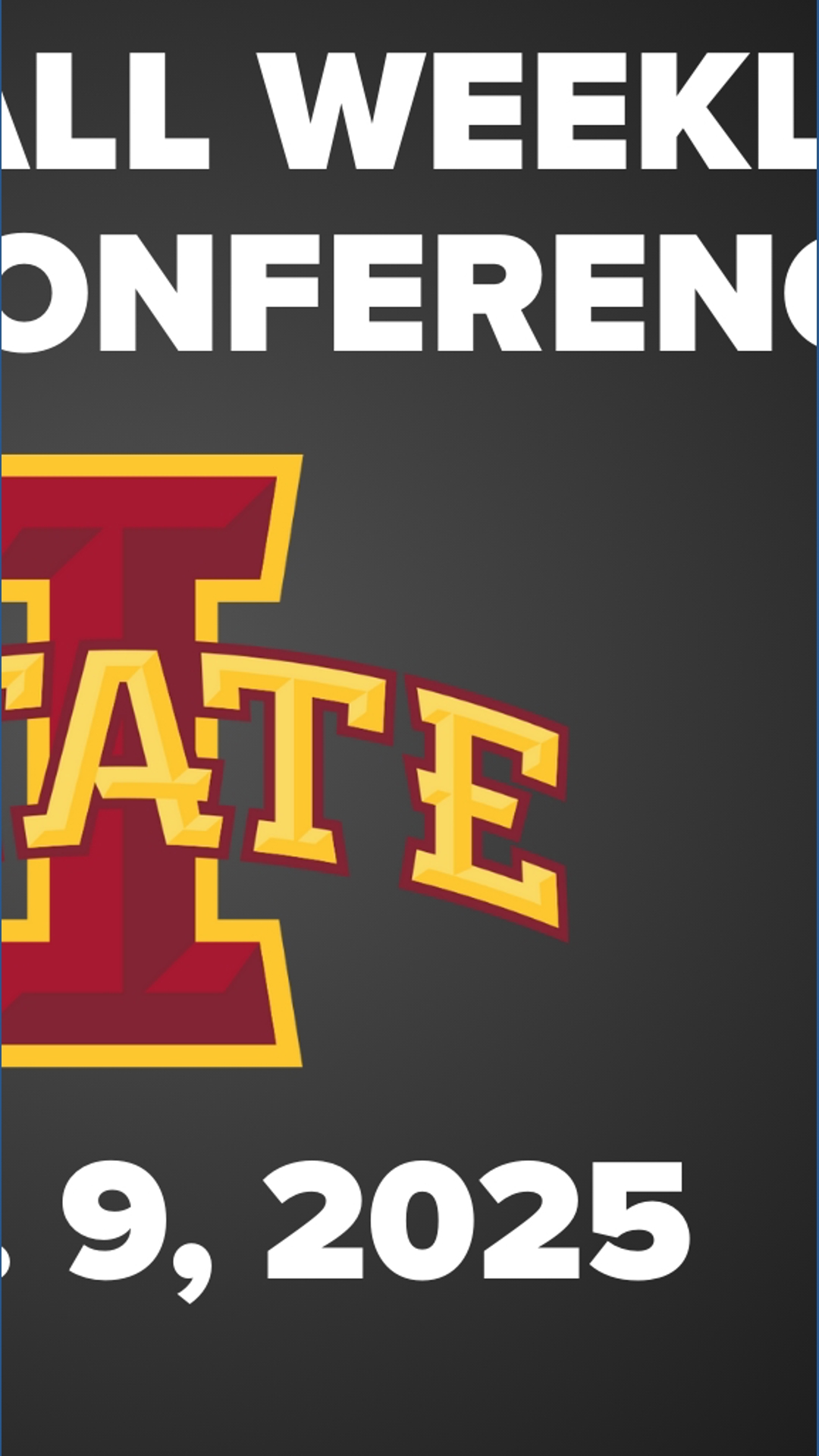 Iowa State football coaches host weekly press conference | Sept. 9 ...