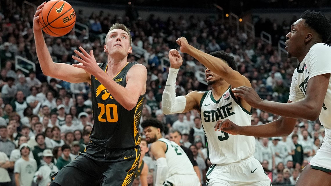 Iowa vs. Michigan State MBB: Sandfort leads as Iowa wins 78-71 | wqad.com