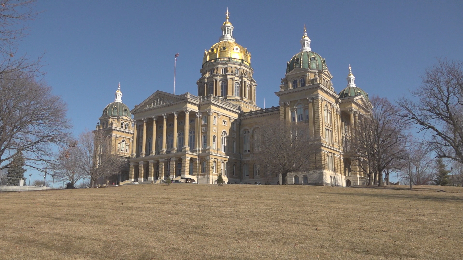 White nationalist group seen marching in front of Iowa State Capitol ...
