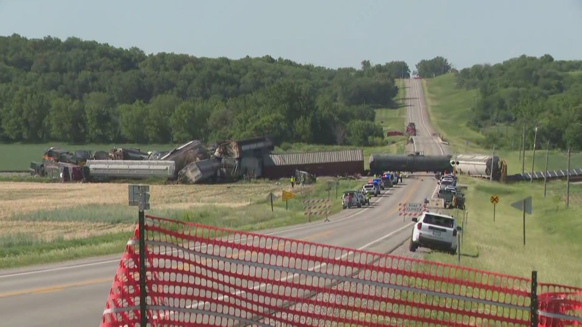 Fatal crash leads to train derailment in Poweshiek County | weareiowa.com